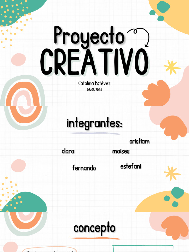 Presentacion Proyecto Creativo Organico Multicolor Pastel | PDF