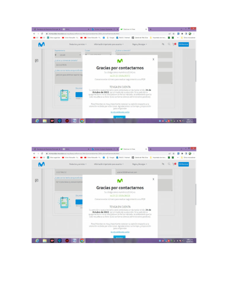 Radicado Movistar | PDF