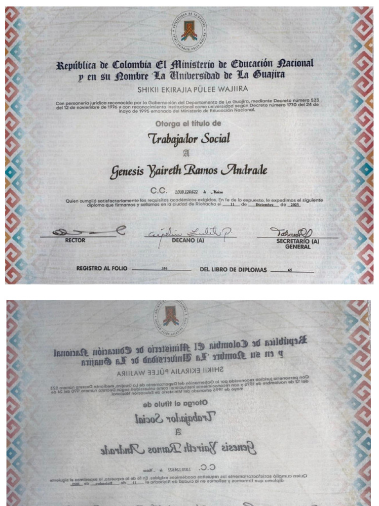 Scaner Diploma Uni Ersidad Genesis Ramos | PDF