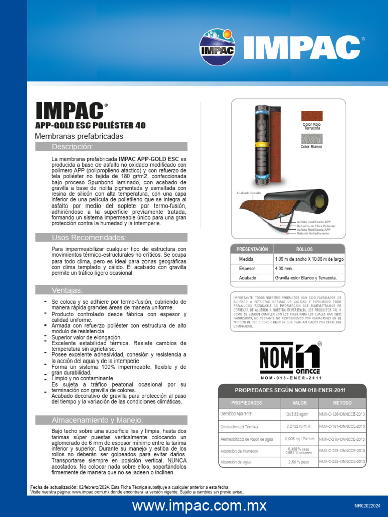 Impac App Gold Poliester Escolar 40 | PDF | Agua | Materiales