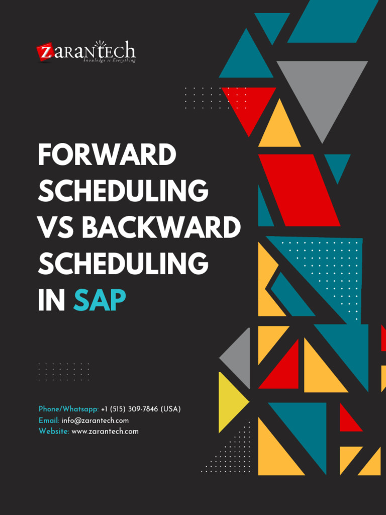 Forward Scheduling Vs Backward Scheduling in SAP | PDF