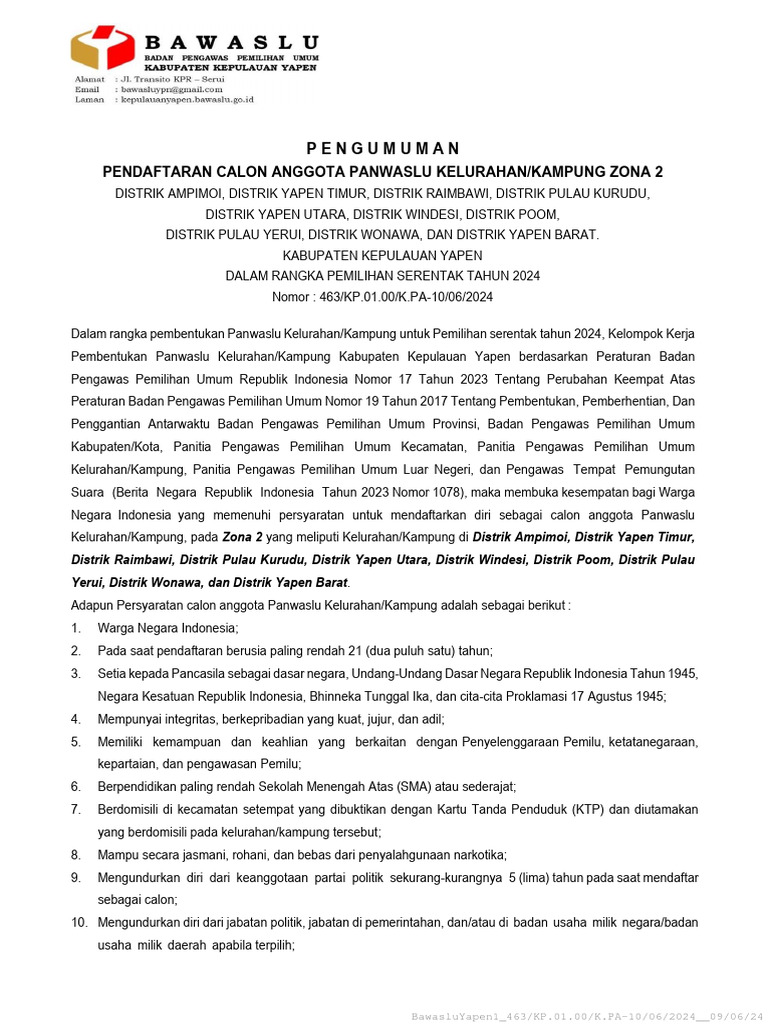 SK Tim Relawan | PDF