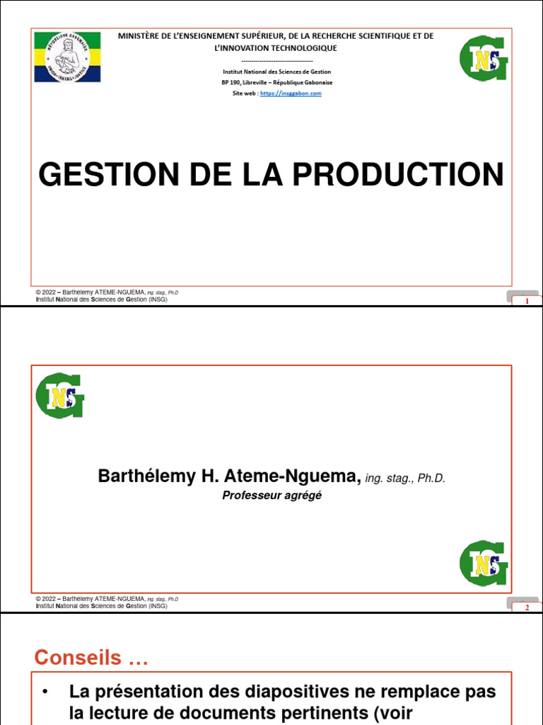 Cours 01 - Introduction & Rappels-1 | PDF | Gestion stratégique ...