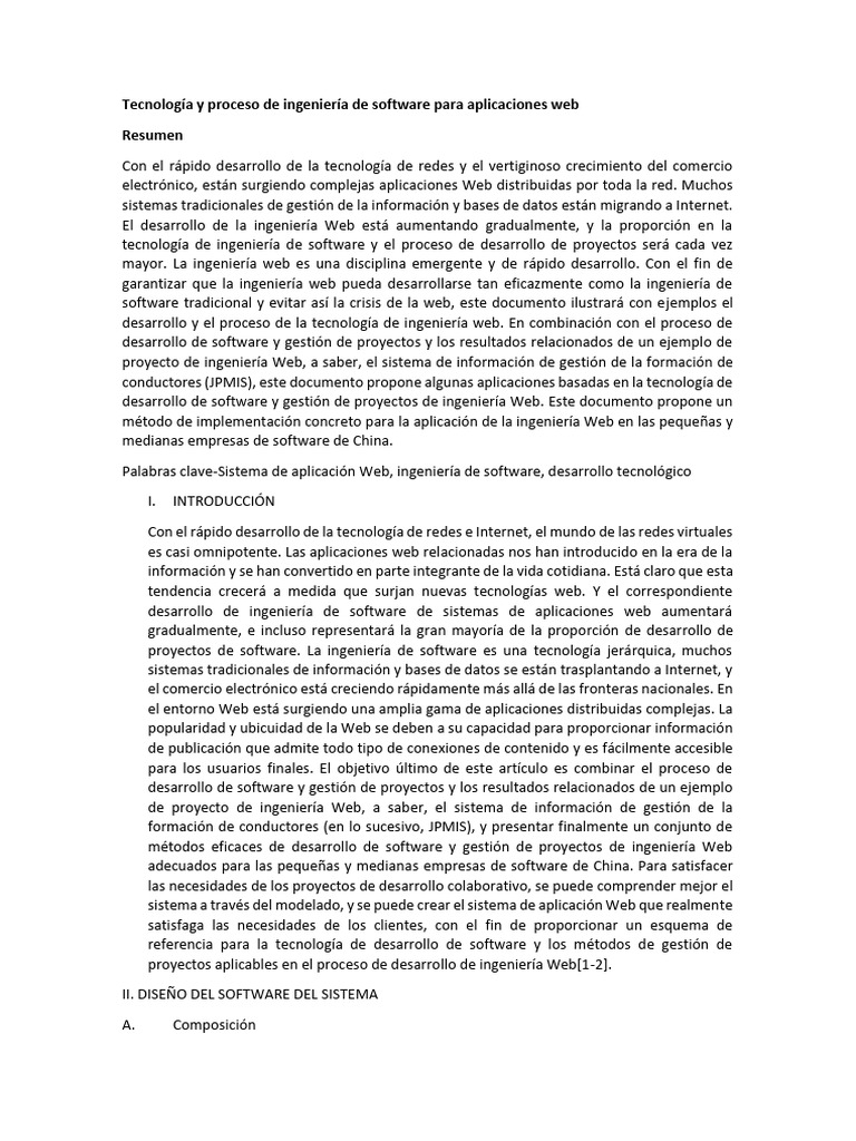 Web Application Software Engineering Technology and Process | Descargar gratis PDF | Software ...