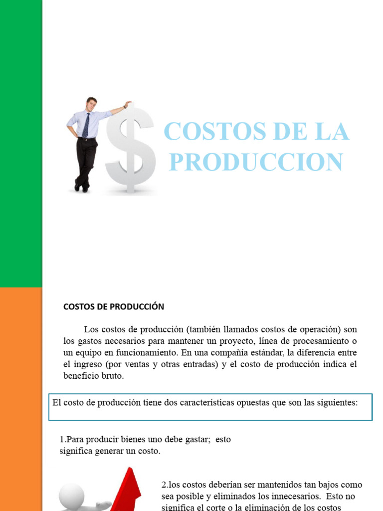 Costo De La Produccion Pdf Costo Mercado Economía