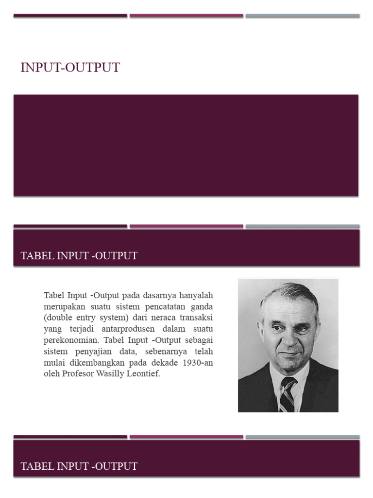 Input-Output | PDF | Pengelolaan Keuangan & Uang