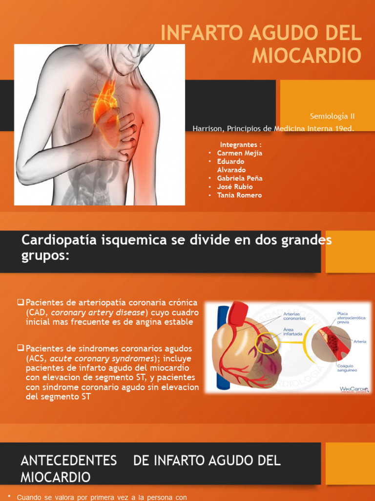 Infarto Agudo del Miocardio: Diagnóstico y Tratamiento | PDF | Infarto ...