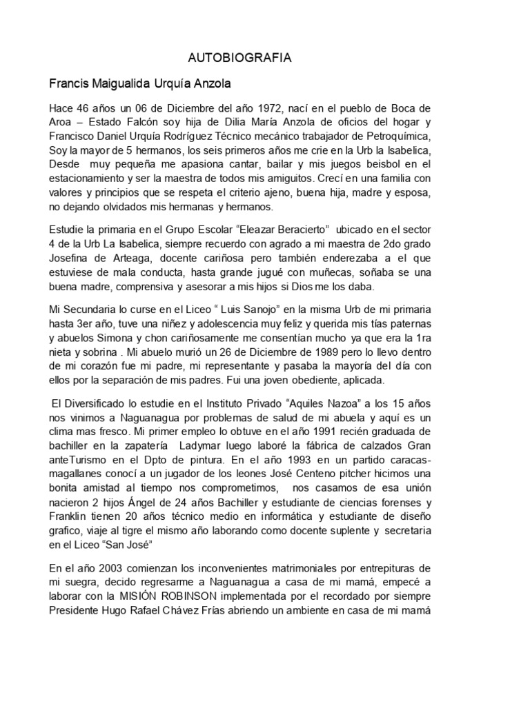 AUTOBIOGRAFÍA | PDF