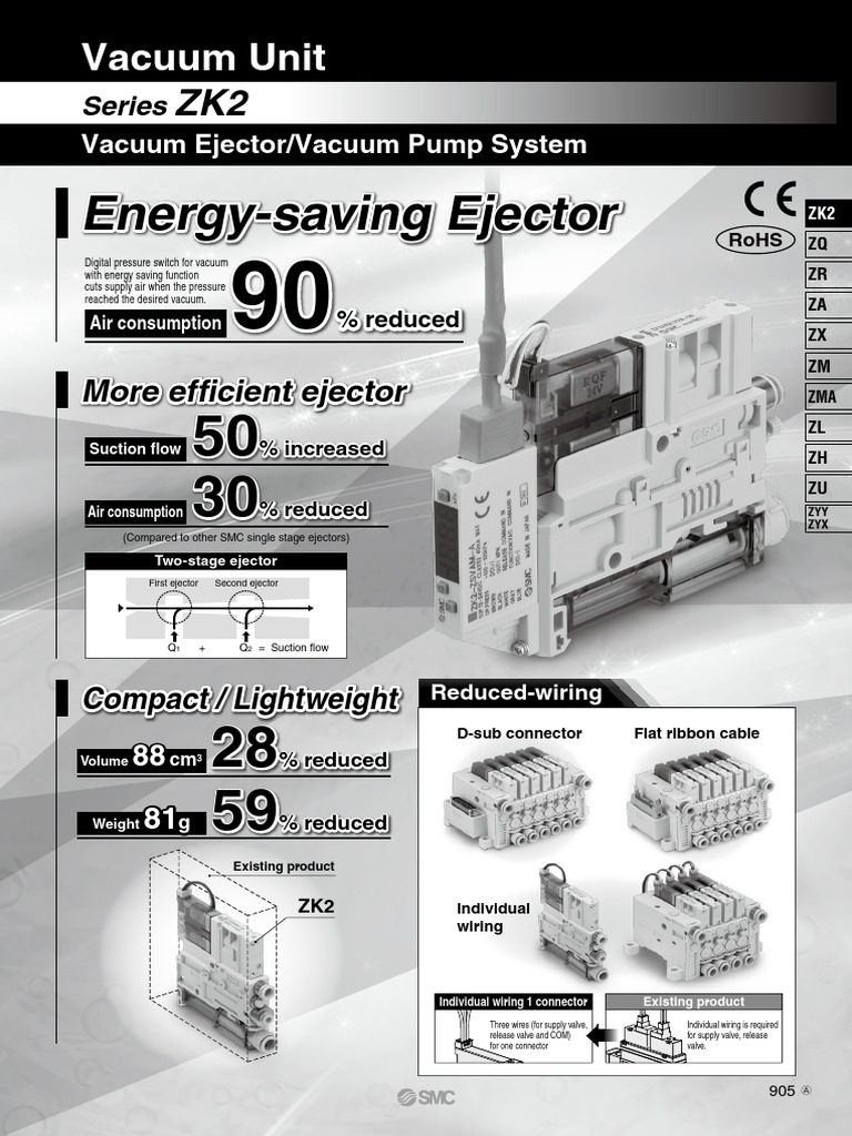 Energy-Saving Ejector: Vacuum Unit | PDF | Vacuum | Valve