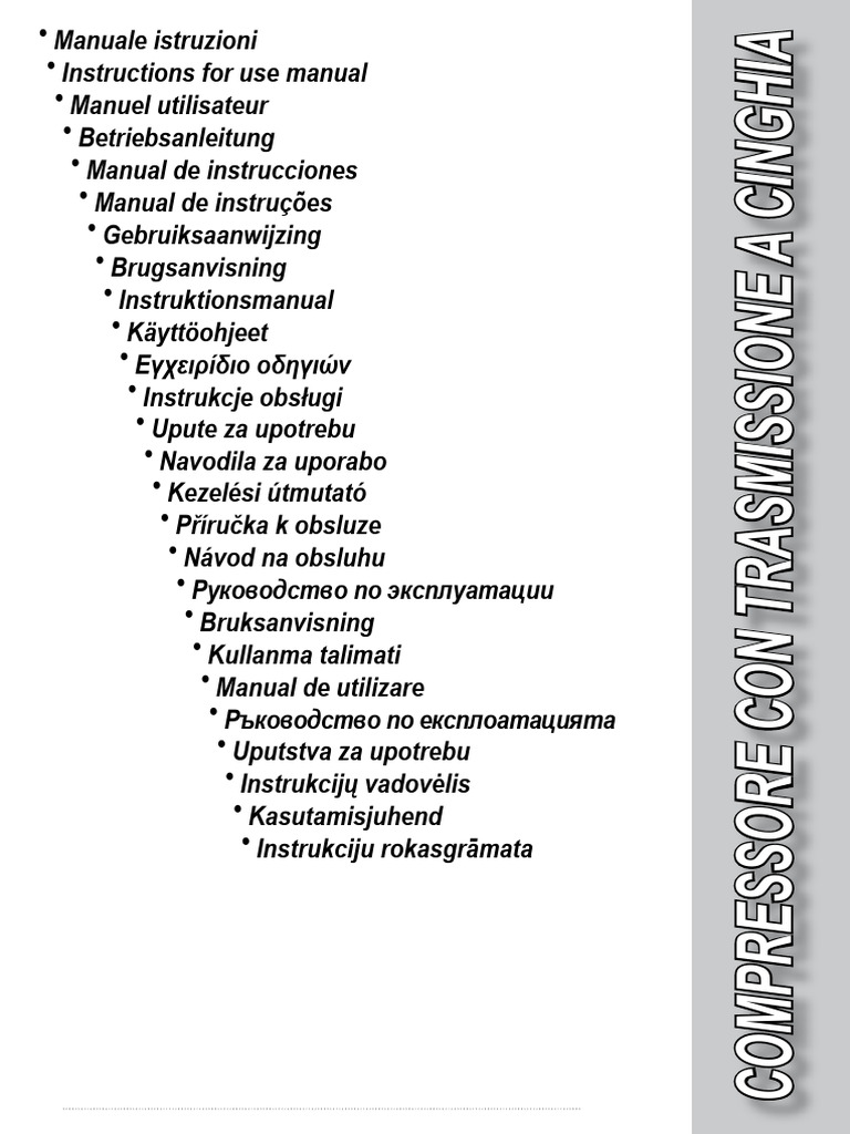 Instruction Manual Belt Driven Automan 11 Bar | PDF