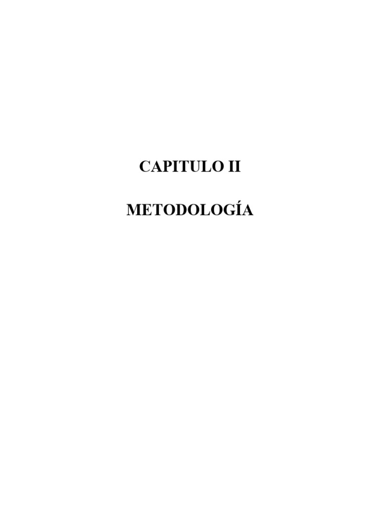 CAPITULO II marco metodologico | PDF | Muestreo (Estadísticas) | Metodología de encuesta