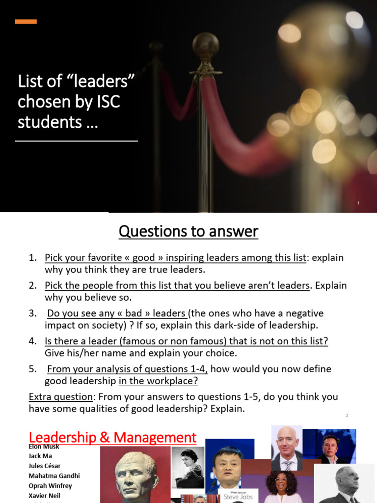 Leadership (TD) - Copie | PDF | Science & Mathematics