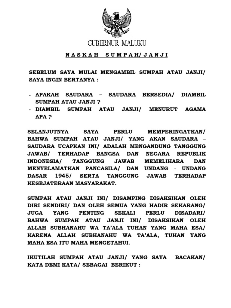 Naskah Sumpah Janji PPPK | PDF