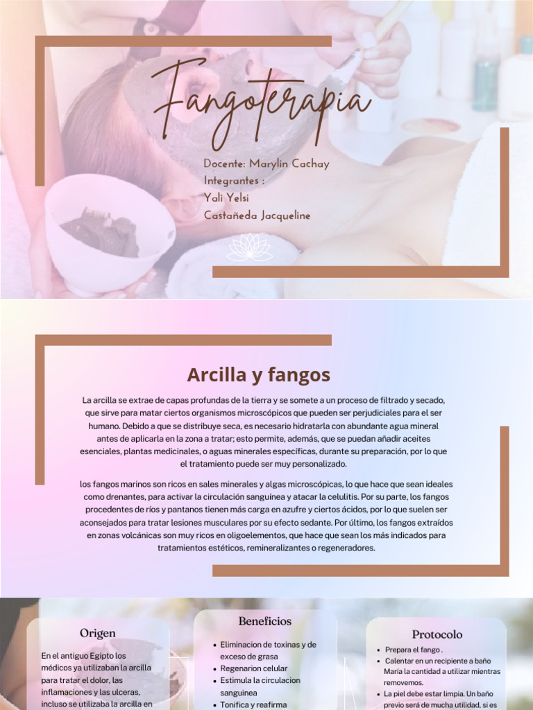 FANGOTERAPIA | PDF | Arcilla | Agua