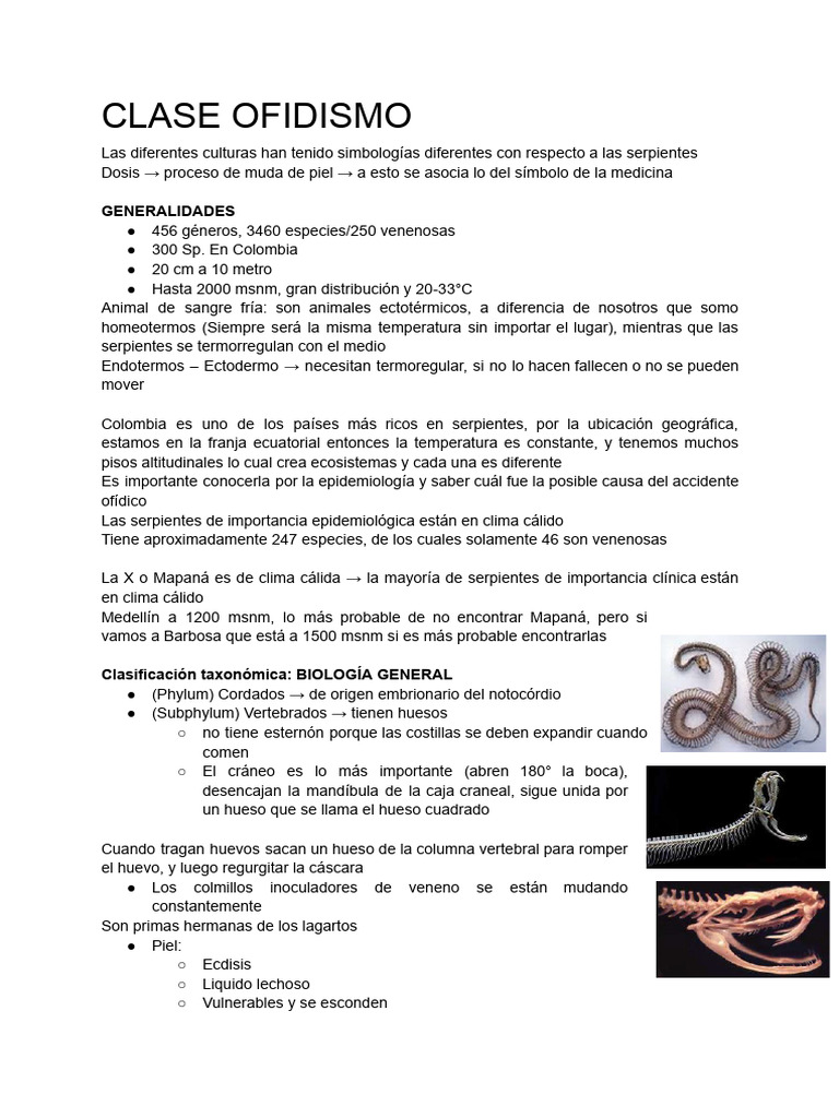 Ofidismo y Mapaná en Colombia | PDF | Serpiente