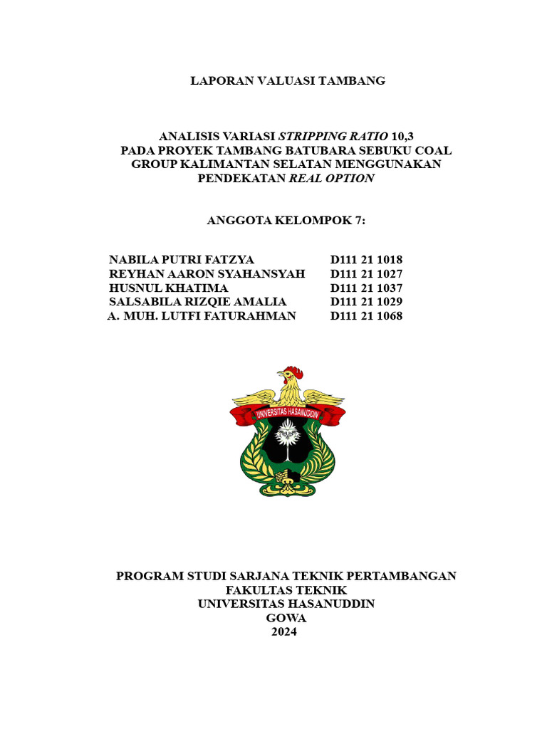 Laporan Valuasi Tambang | PDF | Bisnis