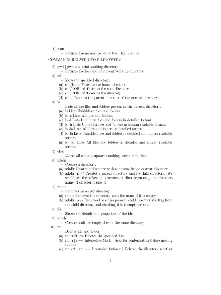 Basic Linux Commands | PDF | Computer File | Directory (Computing) Basic Linux Commands | PDF | Computer File | Directory (Computing)