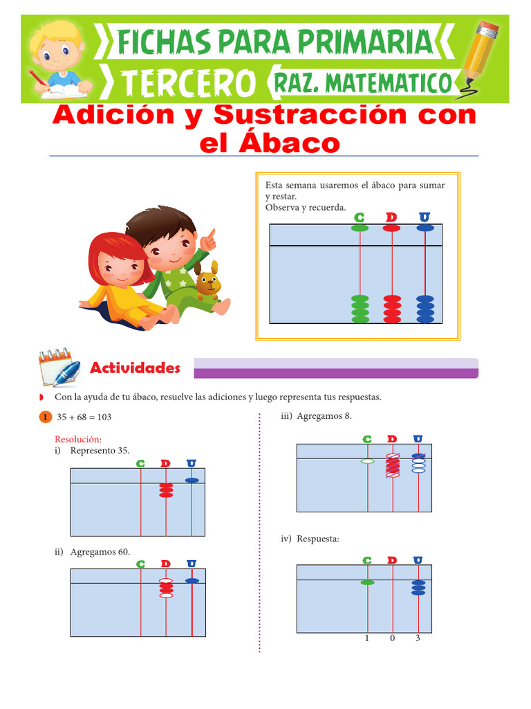 Ejercicios-de-Adición-y-Sustracción-con-el-Ábaco-para-Tercero-de-Primaria[1] | PDF