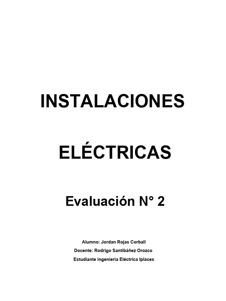 Jordan - Rojas - Inst. Electrica E2 | PDF | Enchufes y tomas de corriente alterna | Bienes ...