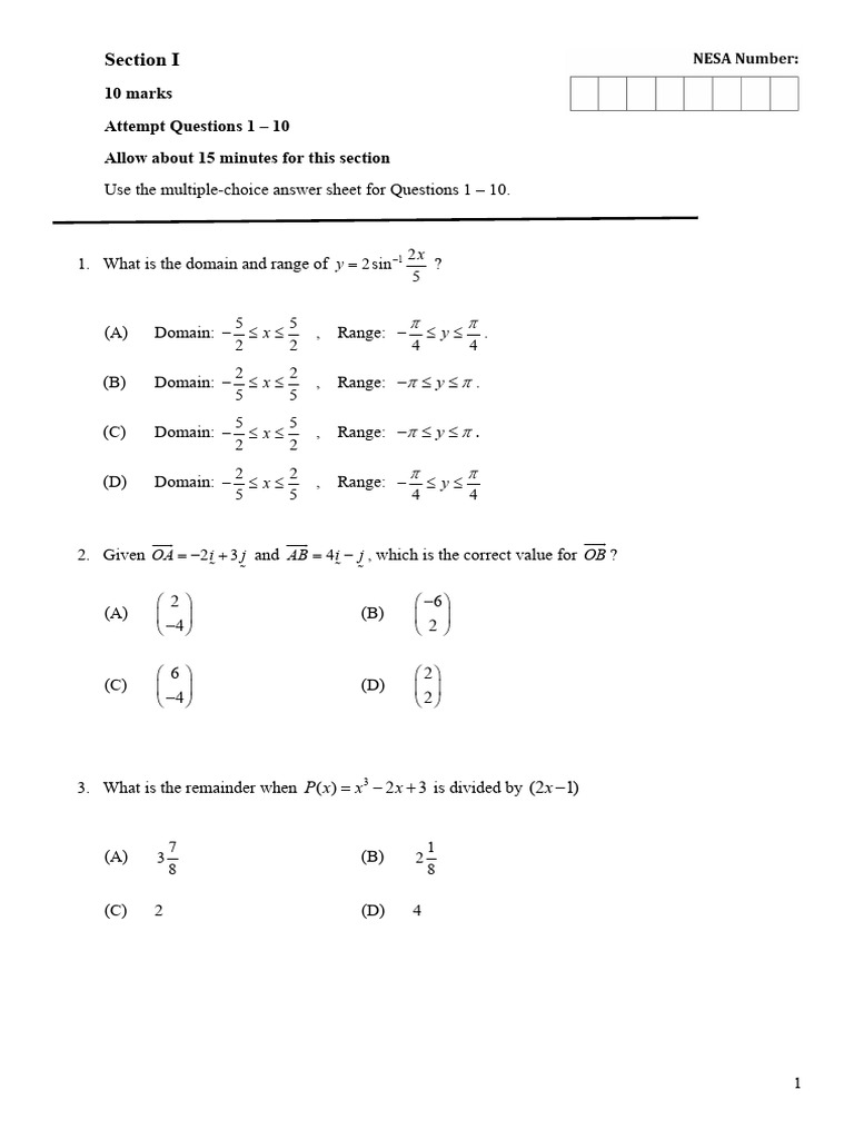 Fort St 2023 3U Trials & Solutions | PDF | Function (Mathematics ...