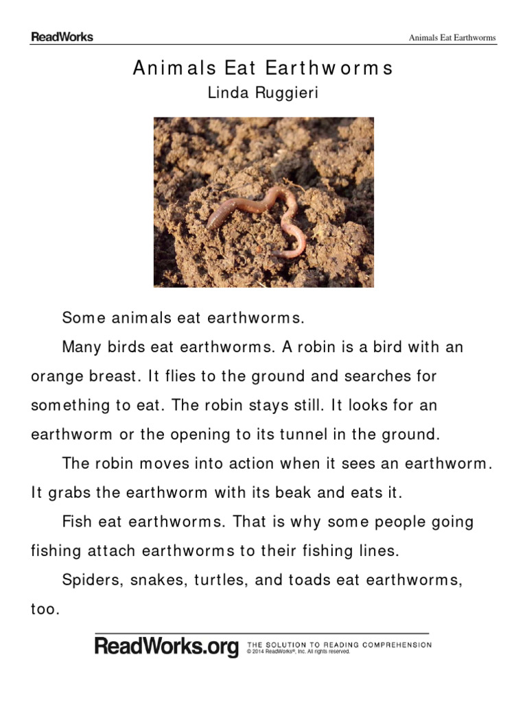 animals_eat_earthworms_650_passage_and_questions | PDF