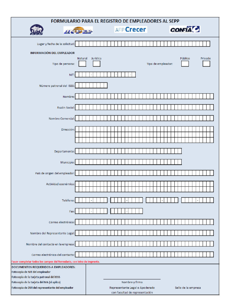 Formulario-registro-empleadores | Descargar gratis PDF | Usuario ...