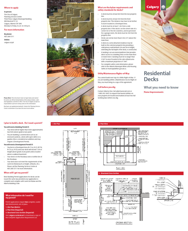Residential Decks | PDF | Deep Foundation | Beam (Structure)
