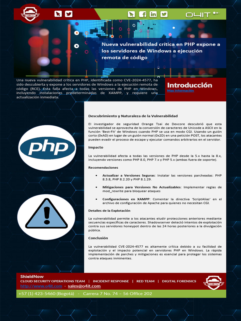 Boletin - Nueva vulnerabilidad crítica en PHP expone a los servidores ... Boletin - Nueva vulnerabilidad crítica en PHP expone a los servidores ...