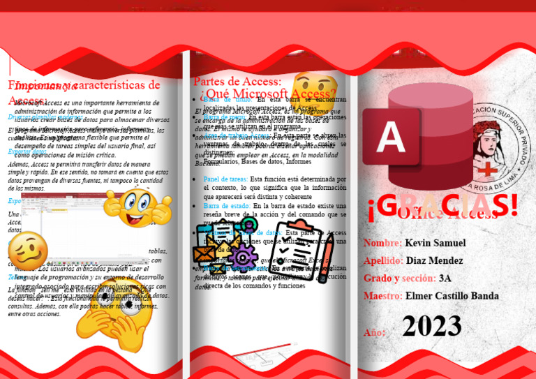 Triptico de Office Access | PDF | Bases de datos | Microsoft Office