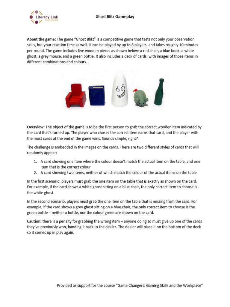 Ghost Blitz Game Play | PDF