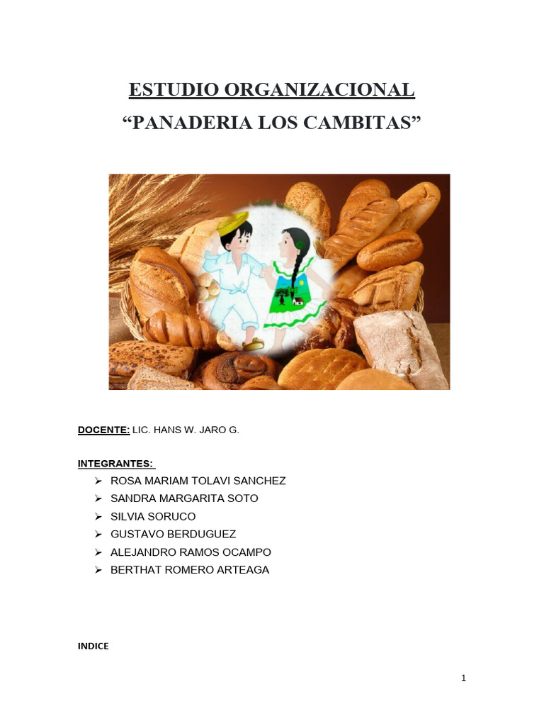 PROYECTO FINAL PANADERIA LOS CAMBITAS... Proyecto Final | PDF | Panes ... PROYECTO FINAL PANADERIA LOS CAMBITAS... Proyecto Final | PDF | Panes ...