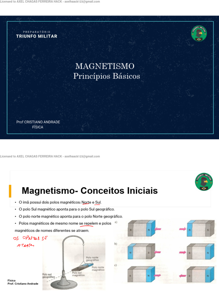 Princípios Básicos Magnetismo | PDF | Ímã | Magnetismo