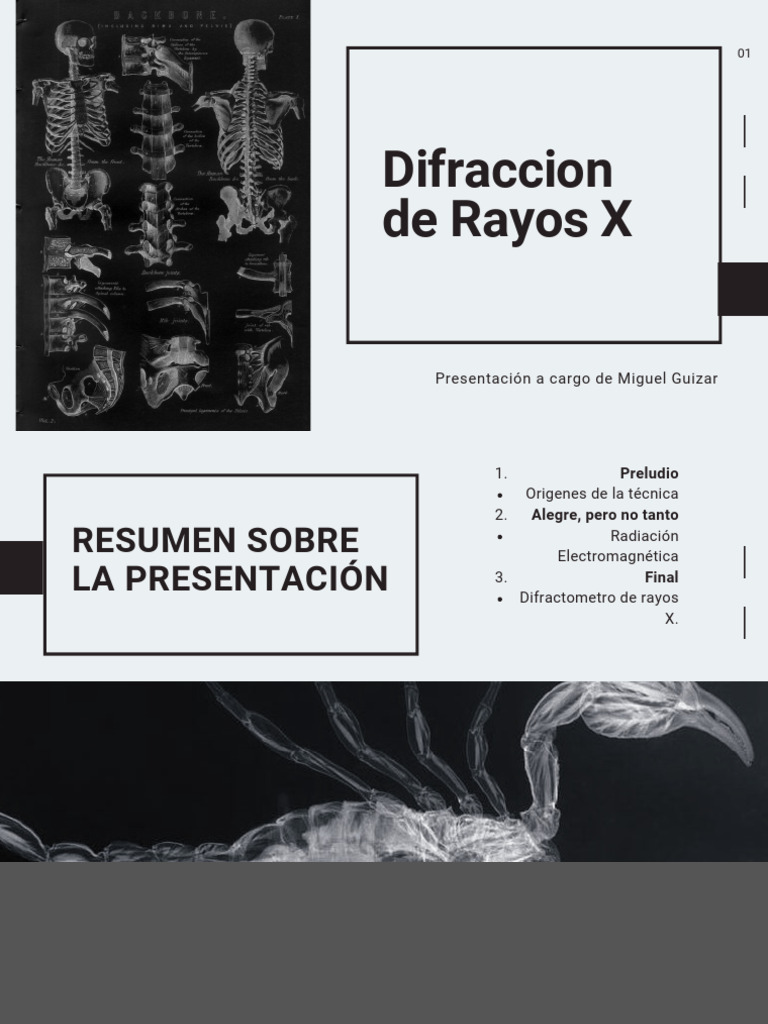 Difraccion de Rayos X | PDF | Rayo X | Radiación electromagnética