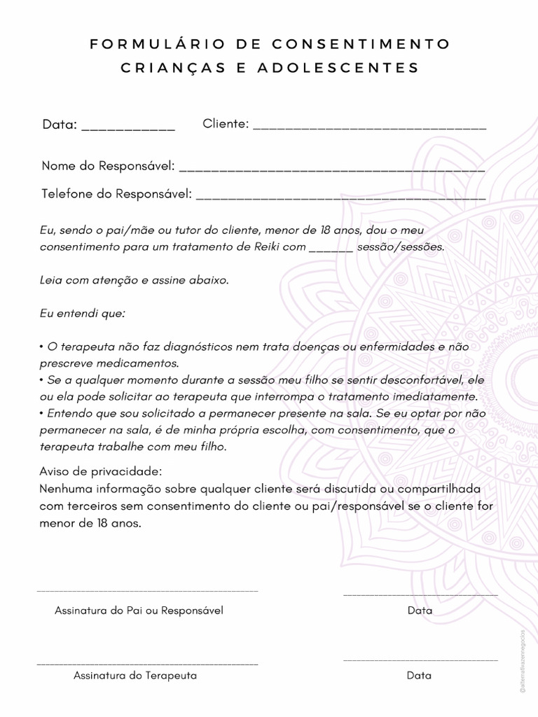 8 Formulário de Consentimento | PDF