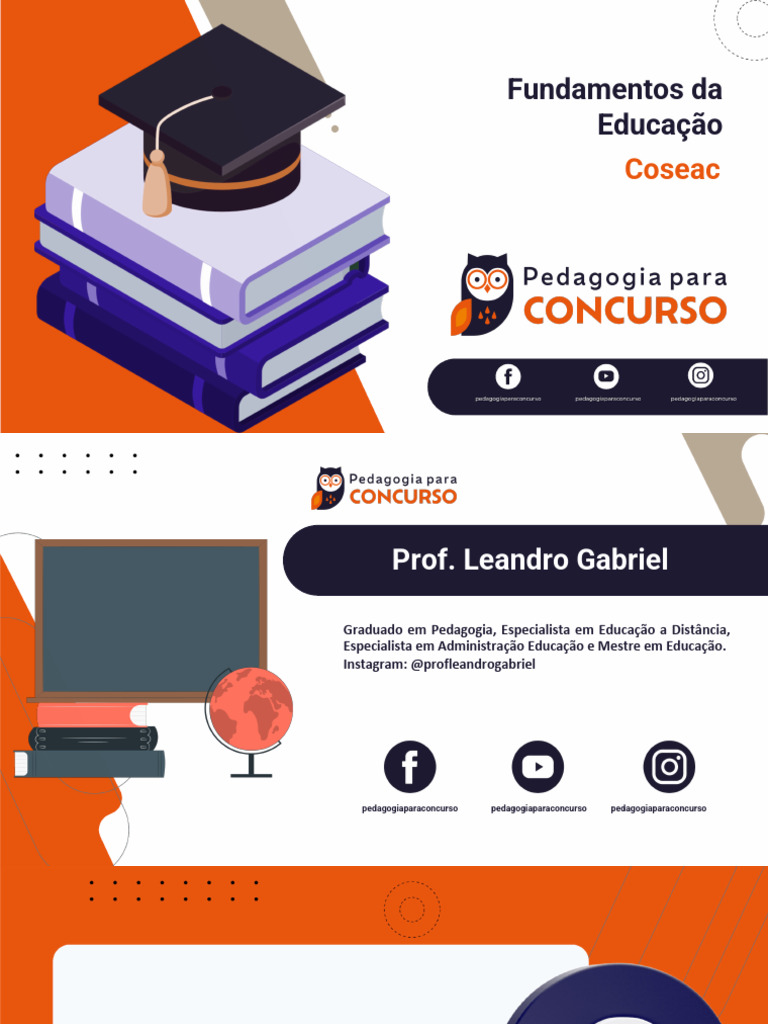 Slides Professor Leandro Gabriel | PDF | Pedagogia | Pré-escola
