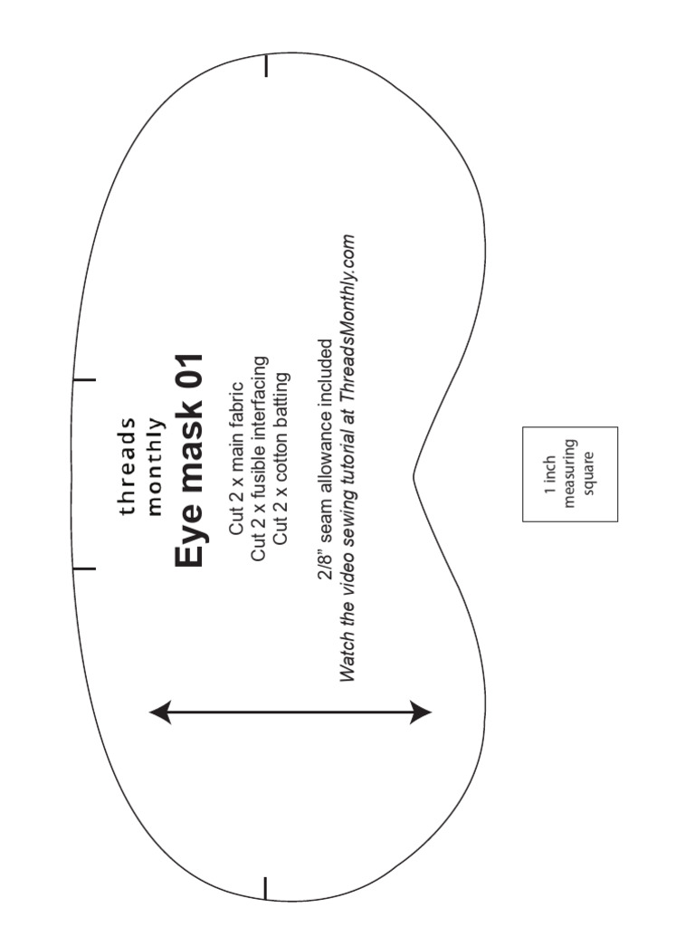 Eye Mask Sewing Instructions | PDF | Home & Garden