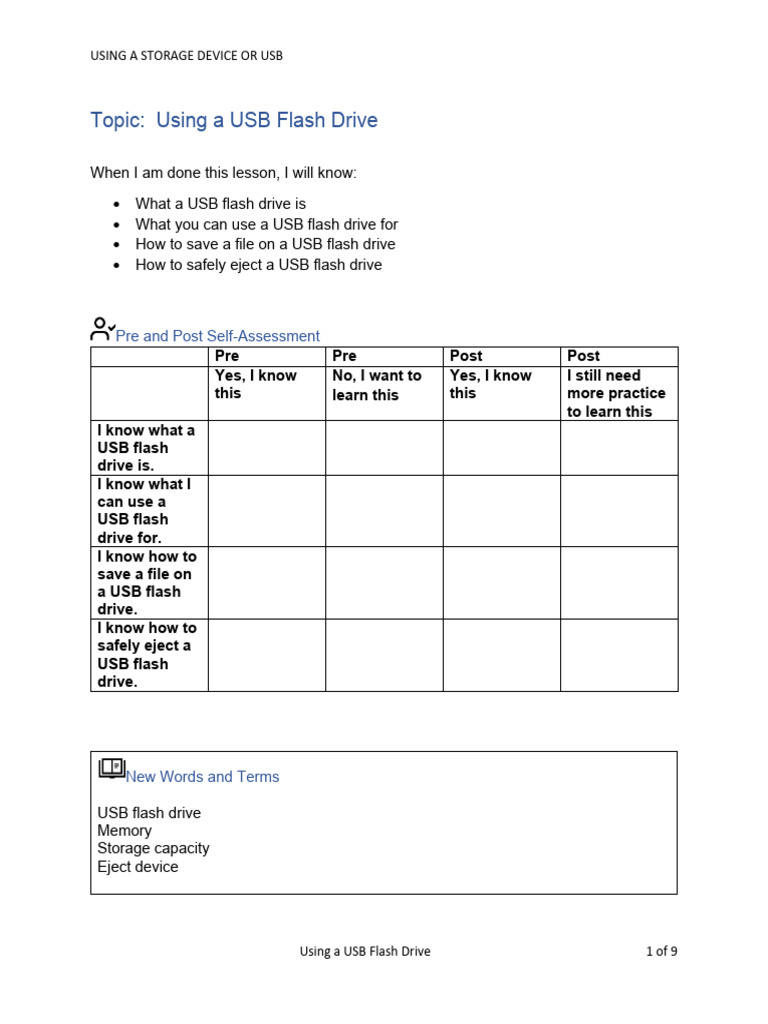 Using A Storage Device or USB (1) CNIB | PDF | Usb Flash Drive | Usb