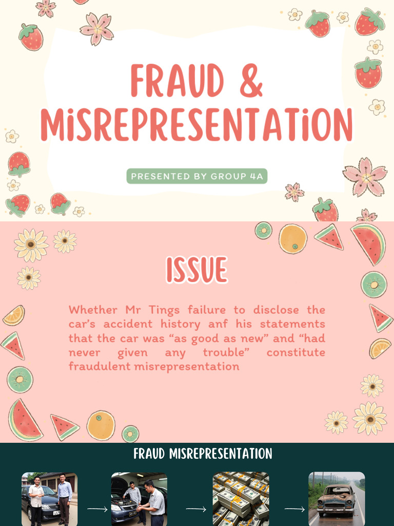 Tuto Fraud Misrep G4 | PDF | Misrepresentation | Justice