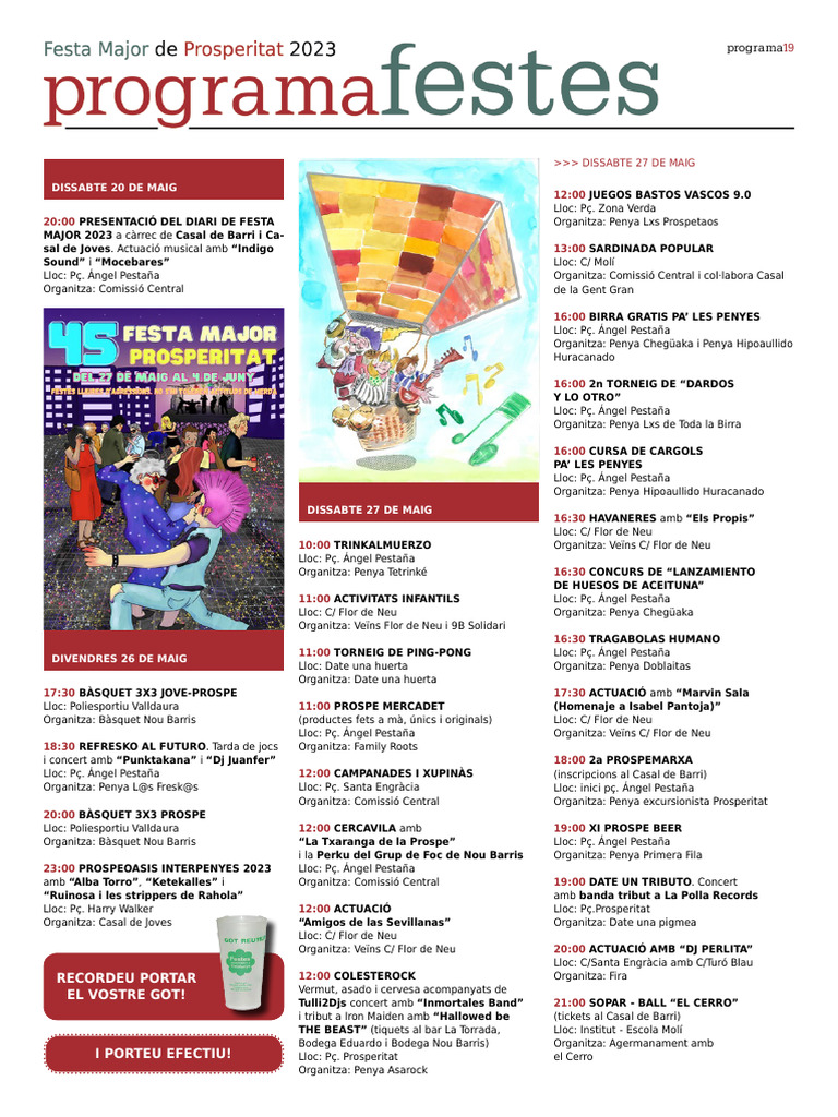 Laprosperitat2023 Programa | PDF