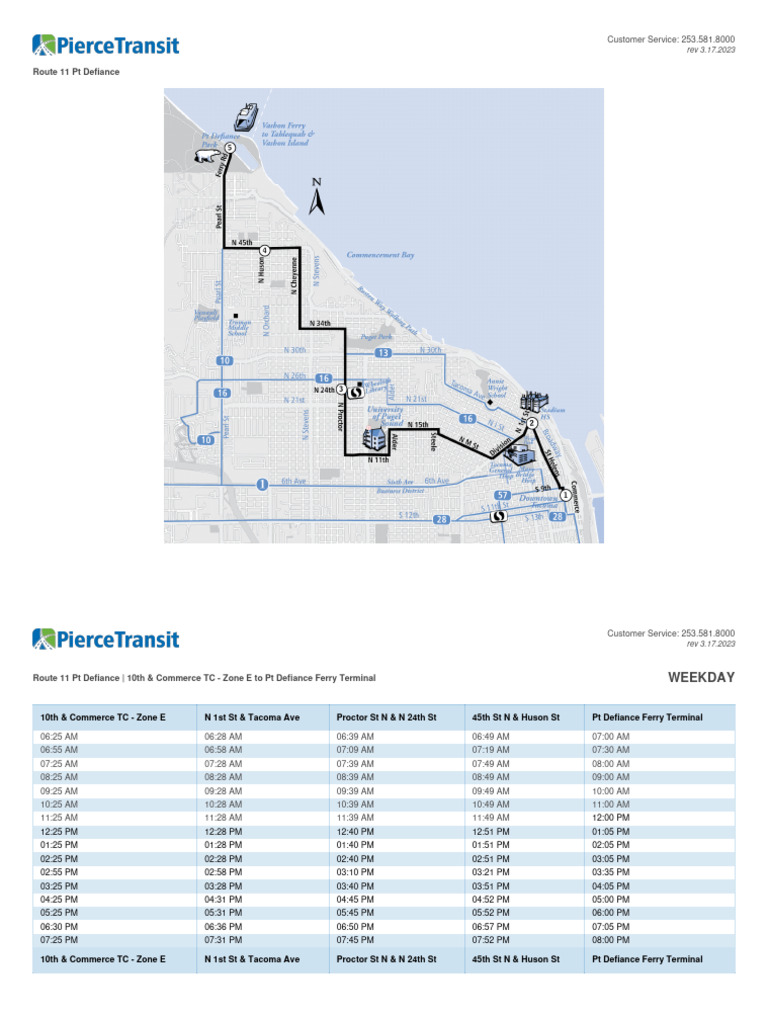 Pierce Transit Route 11 | PDF | Public Transport | Bus Transport