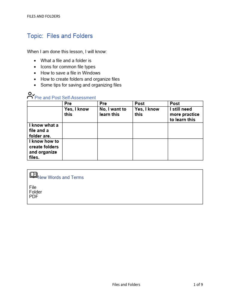 File and Folders CNIB | PDF | Computer File | Icon (Computing)