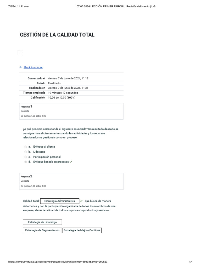 Gestion De La Calidad Pdf Calidad Comercial Gestión De La Calidad