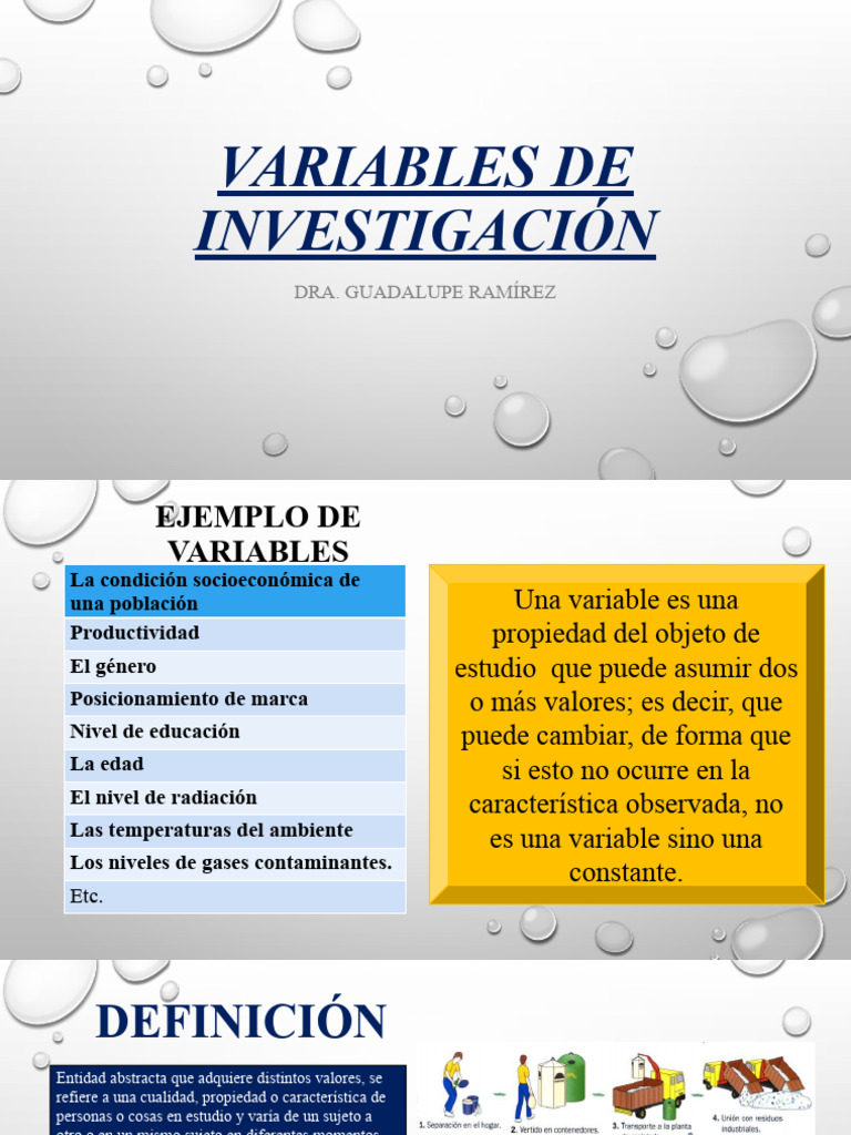 VARIABLES DE INVESTIGACIÓN 2023 | Descargar gratis PDF | Variable ...