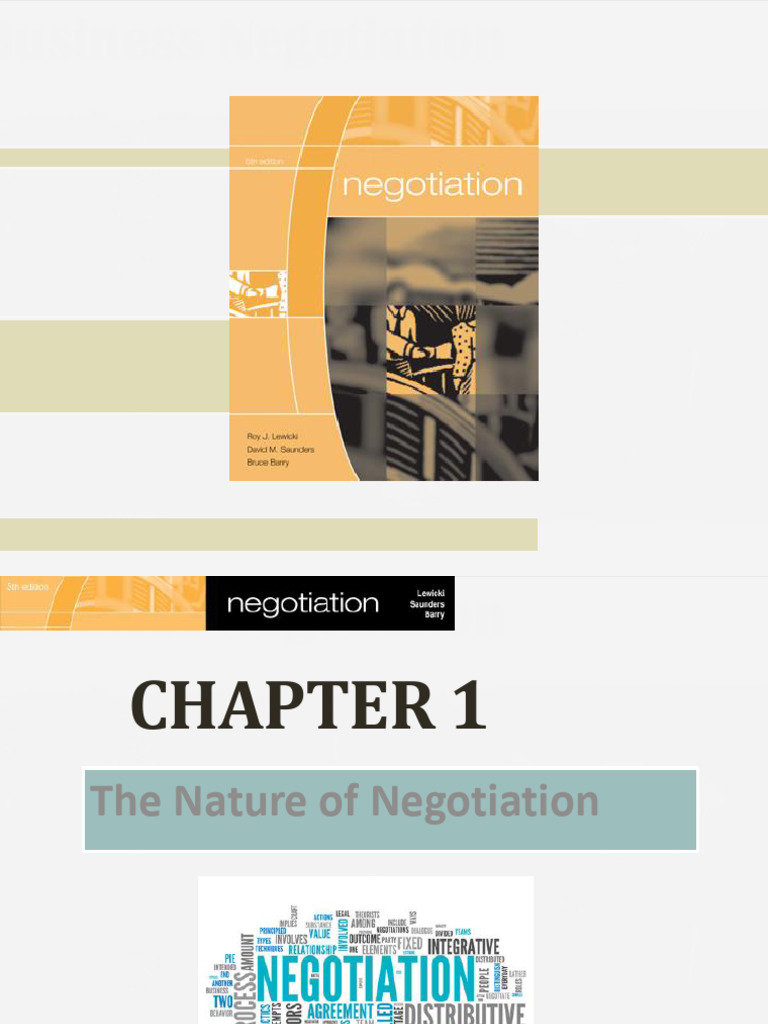 Chap 1 | Download Free PDF | Negotiation | Bargaining