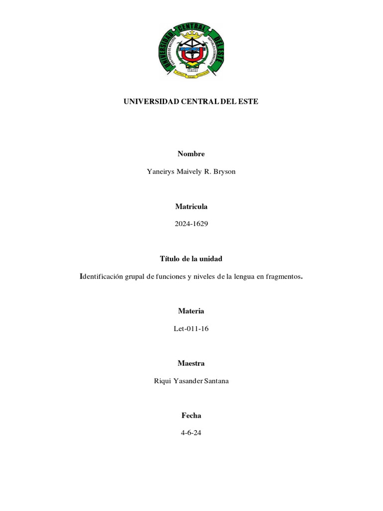 La Lengua y Sus Modalidades en Uso Letra 011-16 | PDF | Palabra ...