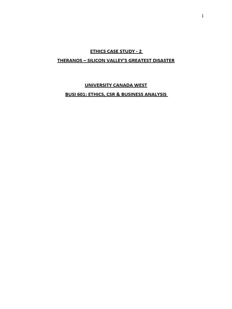 Ethics Case study 2 | Download Free PDF | Leadership