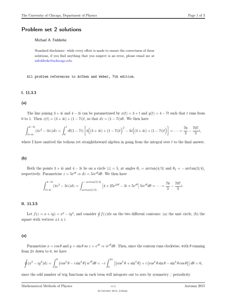 Ps2 Soln Pdf Physics Mathematical Concepts