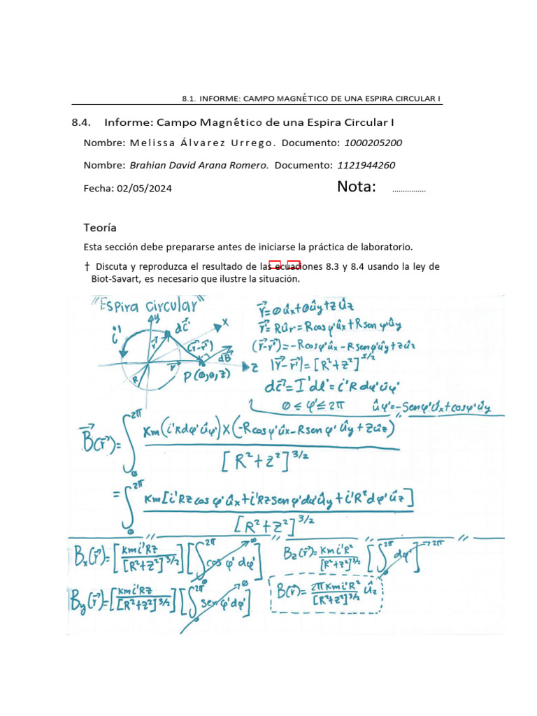 Laboratorio 8 - TERMINADO | PDF | Ciencia de los Materiales | Física Aplicada e Interdisciplinaria
