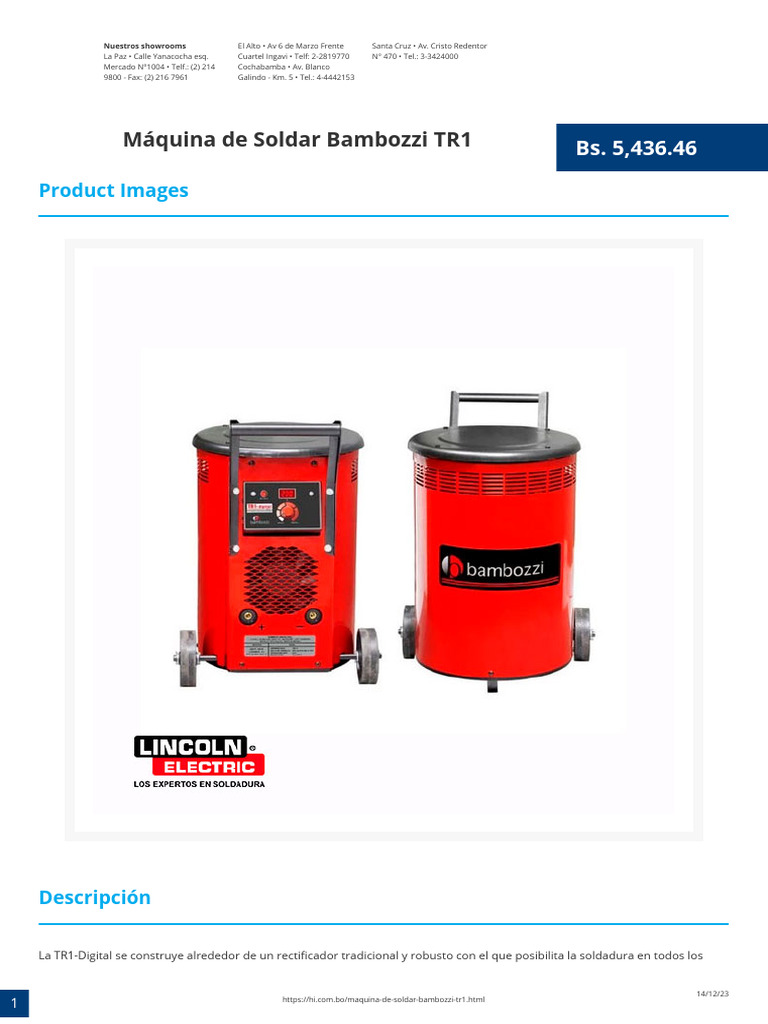 M Quina de Soldar Bambozzi TR1 | PDF | Soldadura | Construcción