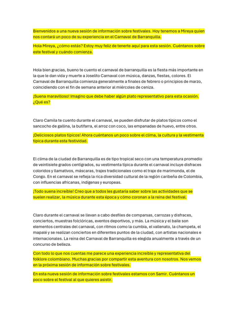 Ingles Task 3 | PDF | Eventos a pie | Desfile